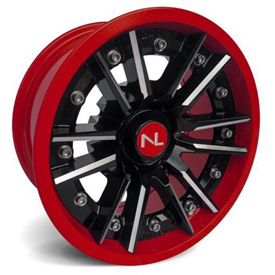 Storm Wheel, 14x7, 4/137, Gloss Black & Solar Red