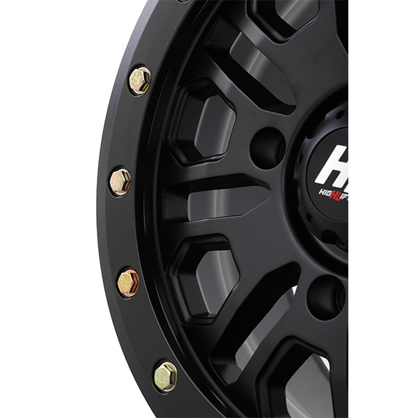 14x7 4/156 5+2 (+38mm) High Lifter HL23 Beadlock Wheel - Matte Black
