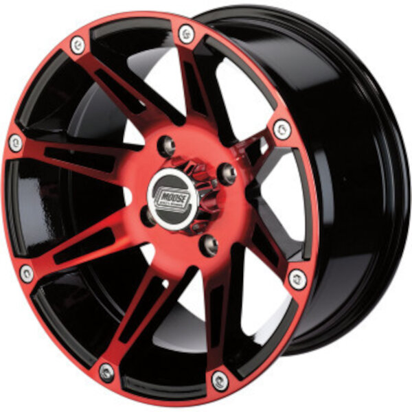 Moose 387 X Gloss Red Wheel 12x7 4/110 4+3