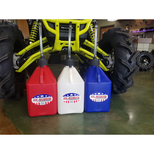 White and Patriotic VP Racing Fuels 5 Gallon Square Portable Racing ...